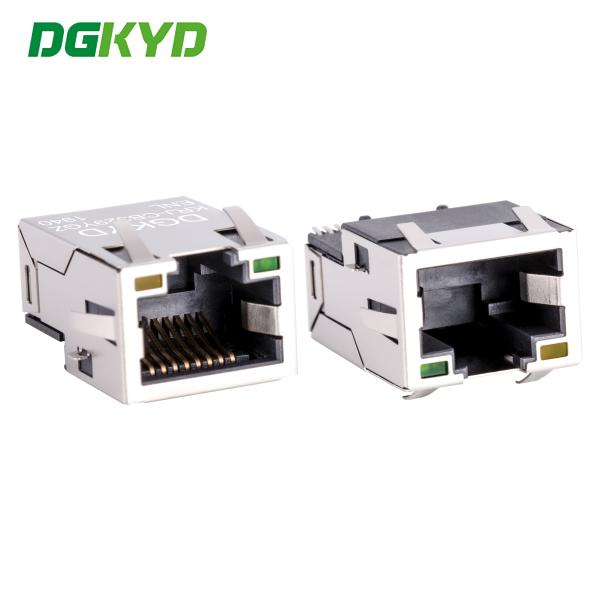 Quality SIngle Port Tab Up Gold Plate RJ45 Ethernet Connector SMD Cat6 Cable Rj45 Extra for sale