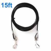 Quality 10ft Tie Out Cable Waterproof Dog Leash Galvanized Steel Wire Rope With PVC for sale