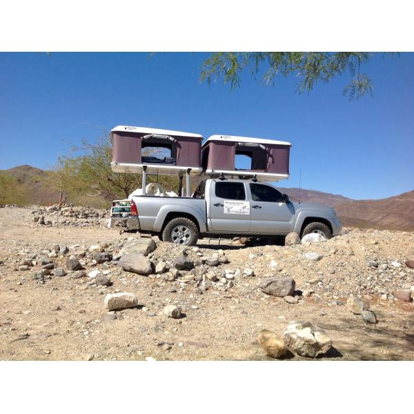 Quality Double Big Foot Automatic Roof Tent , Jeep Hard Top Tent Streamlined Design for sale