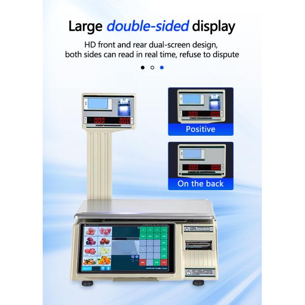 Quality Maximum Range 30kg Intelligent Bar Code Table Scale SHW-TMF6 with 10/7 Inch for sale