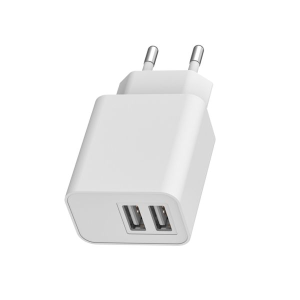 Quality USB Charger Block 2 Pack Dual Port 12W Wall Charger Adapter With Foldable Plug for sale