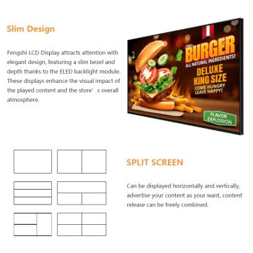Quality Indoor LCD Advertising Display Digital Signage Player For Restaurant Digital for sale