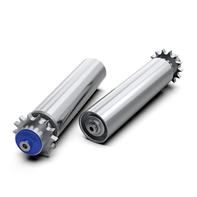 High Strength Steel Conveyor Roller With Double Sprocket For Heavy Load Conveying