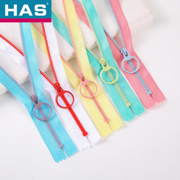 Quality Open End Plastic Zippers Smooth Coloured Zippers Nickel Free for sale