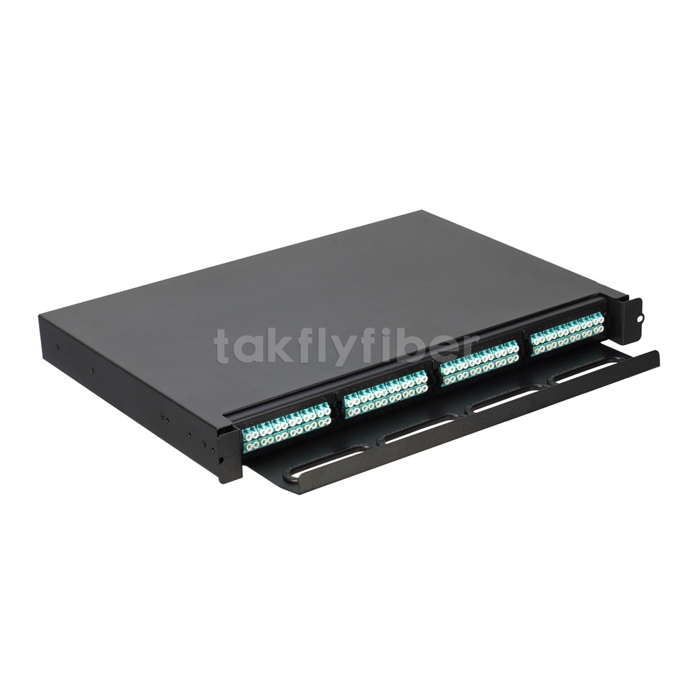 Quality Takfly High-Density Rackmount Patch Panel with Plug-and-Play 12-Fiber MTP/MPO for sale