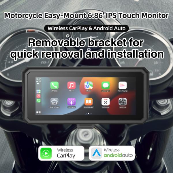 Quality 6.3" Touch Screen Motorcycle Navigator Detachable BT WIFI DVR TPMS Quick for sale