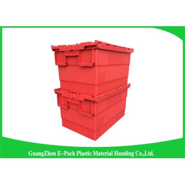 Quality Industrial Plastic Attached Lid Containers , 600*400mm Assorted Height for sale