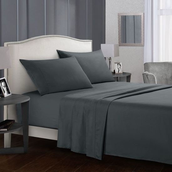 Quality Custom Color Packaging Bed Linen Plain Dyed Home Hotel Bed Flat Fitted Sheet for sale