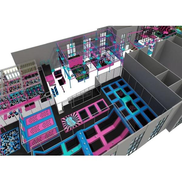 Quality Free Jump Big Trampoline Park Play Ground Sky Stepper Ninja Course for sale