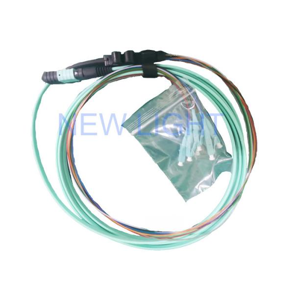 Quality 12 Core OM4 MPO MTP Fiber Optic Cable with Custom Length and MPO Connector for sale