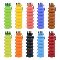 Quality Silicone Sleeve 500ML Collapsible Water Bottle with Lid Eco-Friendly and Durable for sale