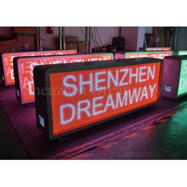 Quality Two Sides LED Taxi Top Advertising Signs , P5 Outdoor Taxi Roof Led Display 600W for sale