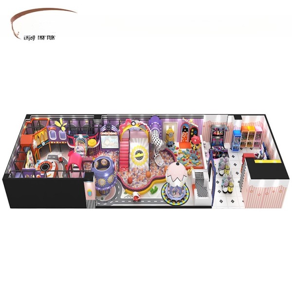 Quality Shopping Mall Indoor Play Area Equipment Pastel Soft Play Equipment With Ball Pool Customized for sale