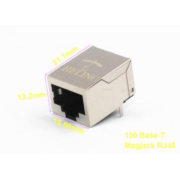 Single Port Integrated Magnetics RJ45 , RJ45 Connector With Integrated Magnetics