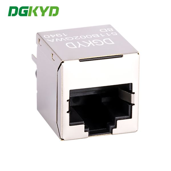 Quality 100Mbps 180 Degree Direct Insertion RJ45 Network Connector 8PIN Vertical Socket for sale