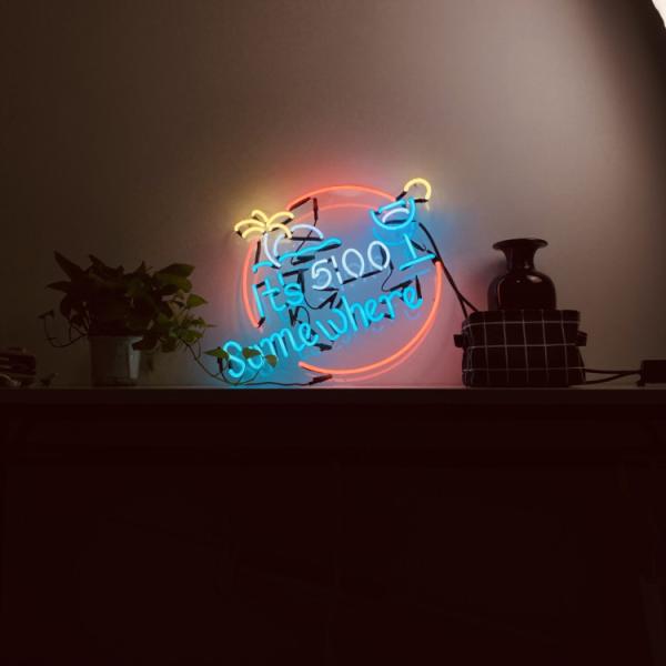 Quality Acrylic Customized Neon Light Box Sign Pink Cocktail Waterproof for sale