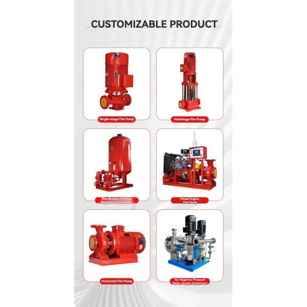 Quality GPM Multistage Dual Power Diesel Engine Fire Pump Set Water Supply System for sale