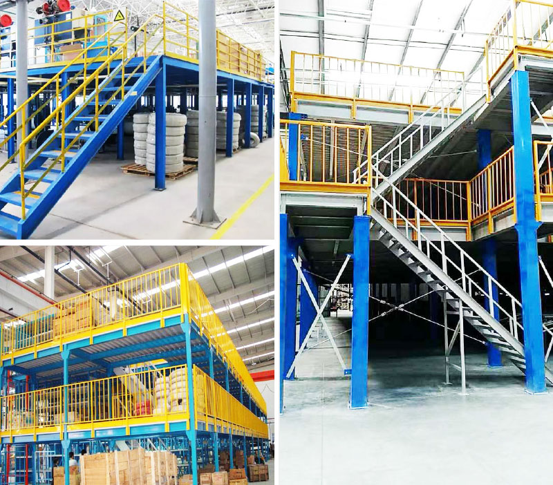 Steel Structure Garret Mezzanine Floor Platform  Heavy Duty Rack