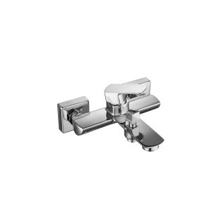 Quality Chrome Brass Wall Mounted Bathroom Mixer Taps 3 Years Warranty for sale