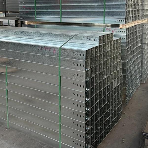 Quality Length 2m 3m 6m Silver Solid Bottom Cable Tray System 500kg For Heavy Duty Cable for sale