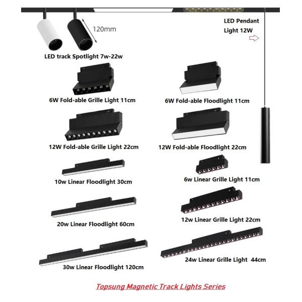 Quality Dimmable Recessed Magnetic Track Lighting 48V 7W 12W Rail COB for sale