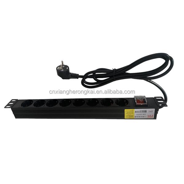Quality 6 way 8 way French Type PDU16A 250vac European Socket Rack Mount Smart PDU for sale