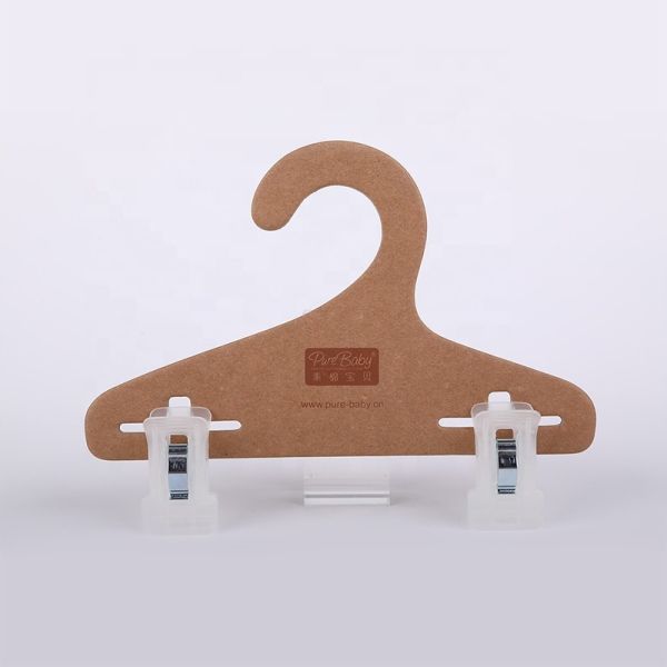 Quality FSC Eco Friendly Multi Shape Cardboard Hangers With Clips For Adult Clothes for sale