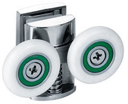 Quality Bathroom Sliding Door Replacement Rollers / SS304 Curved Shower Screen Rollers for sale