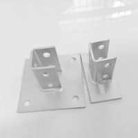 Quality Flat Plate Strut Channel Accessories Cross Elbow Square Fittings for sale