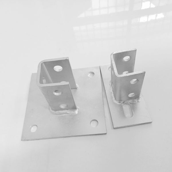 Quality Flat Plate Strut Channel Accessories Cross Elbow Square Fittings for sale