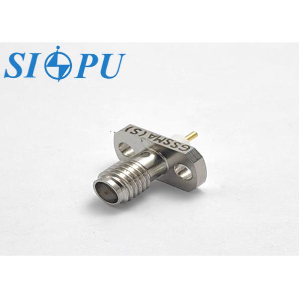Quality SSMA Female Microstrip RF Coaxial Connector – Two-Hole Flange Mounted for sale
