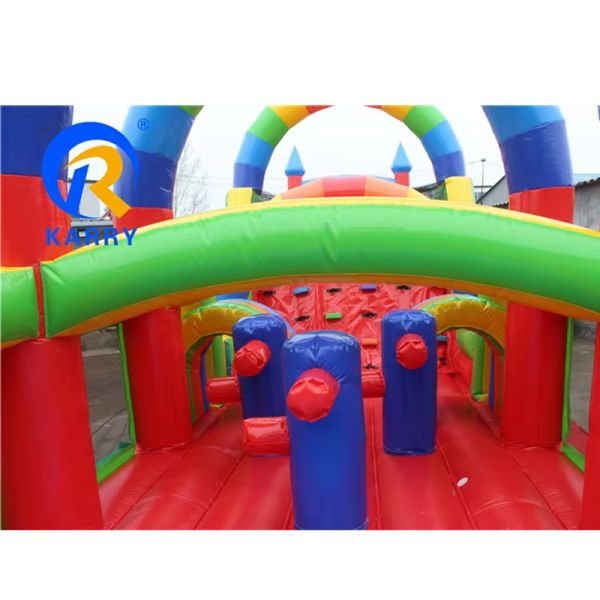 Quality Amusement Park Equipments Interactive Inflatable Obstacle Course for Kids and for sale