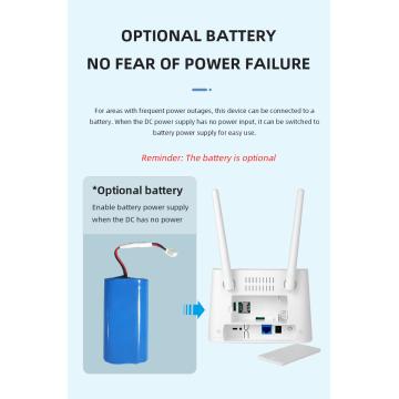 Quality RJ11 Voice Volte Dual Sim Wireless CPE Unlocked LTE Wifi Router 4G With Battery for sale