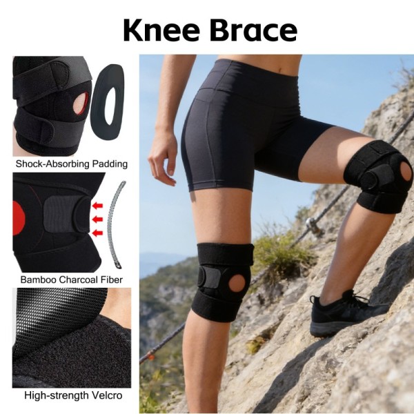 Quality Adjustable Open Patella Knee Brace for sale