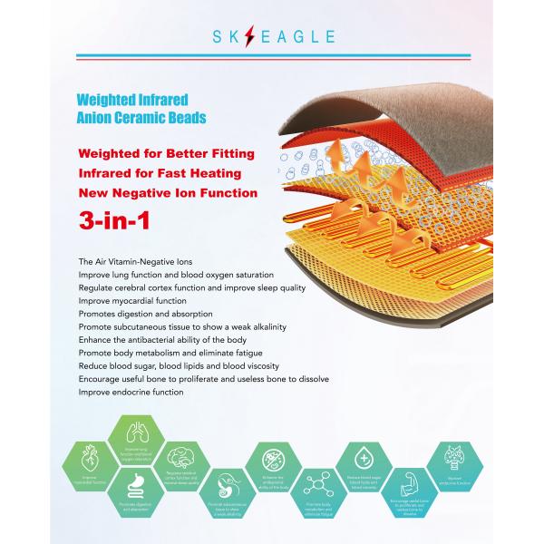 Quality Electric Adjustable Weighted Heating Pad Anion Infrared Material for sale