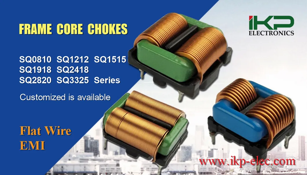 Vertical/Horizontal High Current Flat Wire Winding Common Mode Filter Inductors (SQ/UC3325 Series)