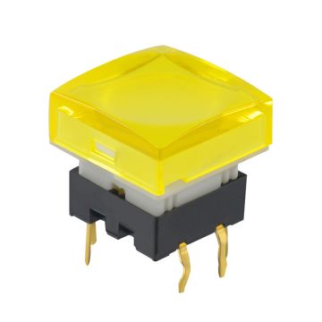 Quality 15x15 LED Push Button Switch 30mA 30VDC With Sculptured Cap for sale