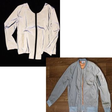 Quality 100% Polyester Recycled Grey Reflective Fabric Soft Clean Retro Reflective for sale