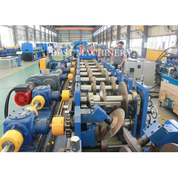 Quality CE / BV CZ Steel Frame Roll Forming Machine Hydraulic Punching Type for sale