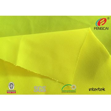 Polyester Cotton Fluorescent Material Fabric Weft Knit For Traffic Police