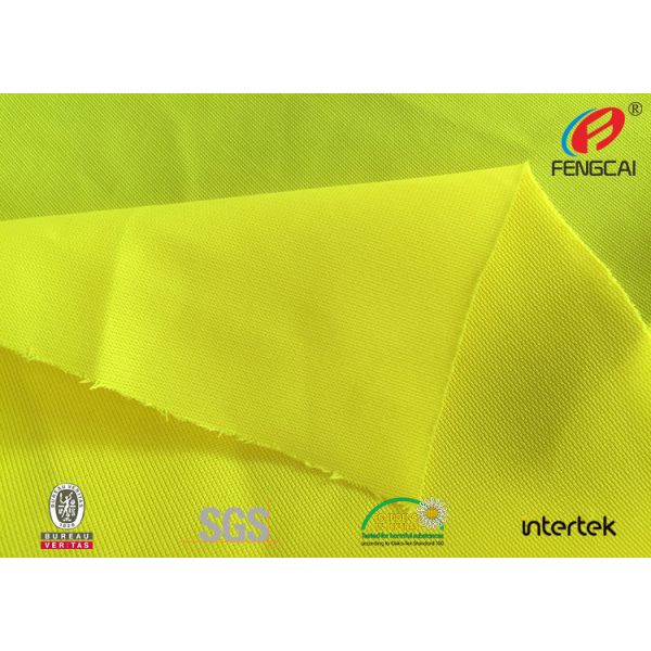 Quality Polyester Cotton Fluorescent Material Fabric Weft Knit  For Traffic Police Uniform for sale