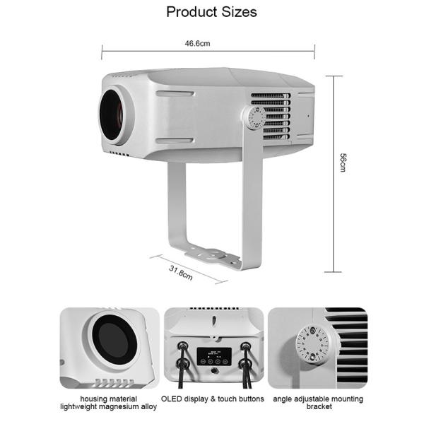 Quality Outdoor Gobo Projector 400w Advertisement Projector Rotating Led Waterproof IP65 for sale