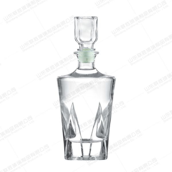 Quality Sealed Empty Clear Matte Black Glass Liquor Bottle For Rum 500ml 700ml for sale
