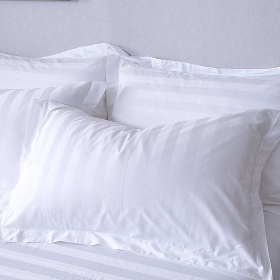 Quality Hotel Hospital 3cm Stripe 100% Cotton Bed Sheet Bedding Set Comfortable for sale
