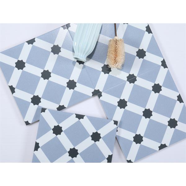 Quality Blue Ceramic Rustic Tile 20x20cm Clay Indoor Floor for sale