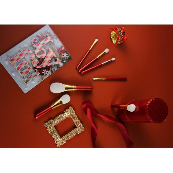 Quality Vonira Professional Christmas Makeup Brushes Set 7pcs Glitter Cosmetic Brush for sale