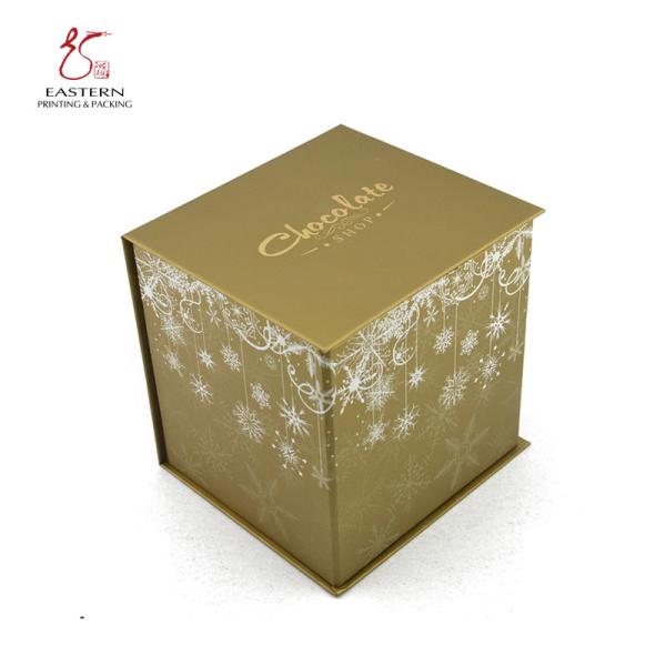 Quality Foldable Christmas 1250gsm Square Cardboard Gift Boxes For Chocolate for sale