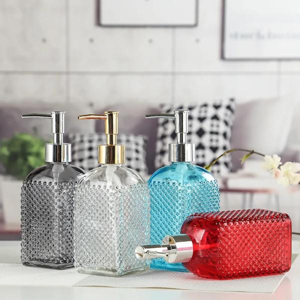 Quality Polka Dot Glass Bottle 500ml For Press Type Dispensing Of Hand Sanitizer And for sale