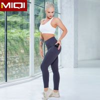 Wholesale 2 Pieces Sport Clothing Set With Pocket Solid Fitness Leggings Women High Impact Sports Bra Set