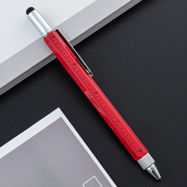 Quality Multifunctional Metal Creative Ballpoint Pen Ruler Screwdriver Touch Screen for sale